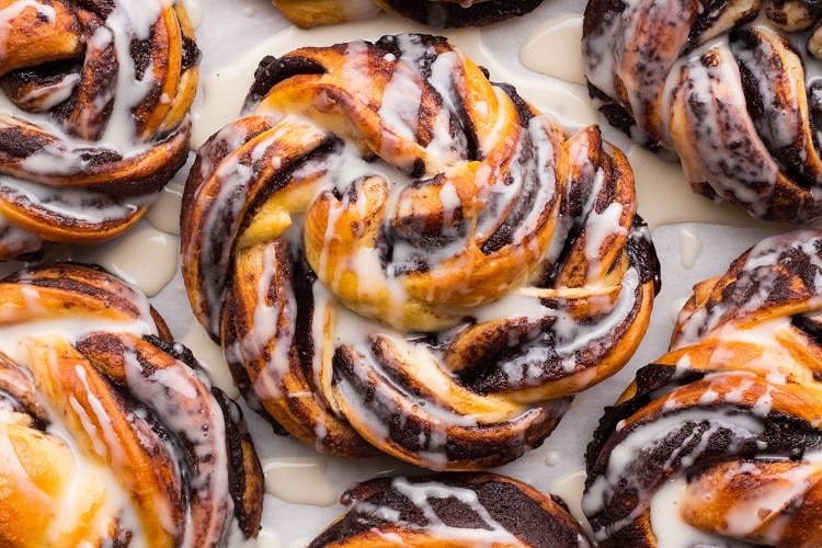 Cocoa Twists With Vanilla Glaze - Rodelle Kitchen