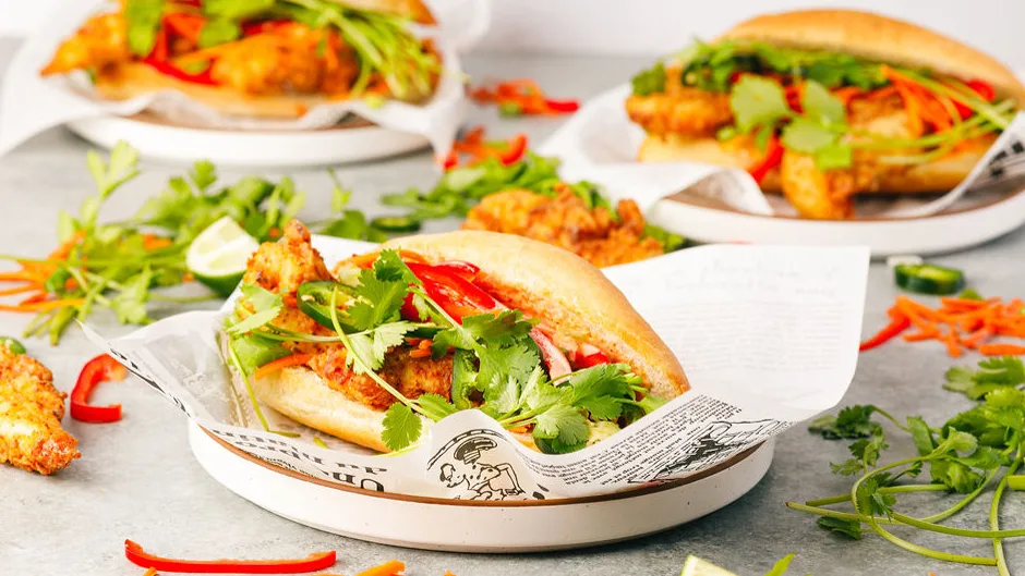 Sriracha Fried Chicken Bahn Mi Sandwich Recipe - Rodelle Kitchen